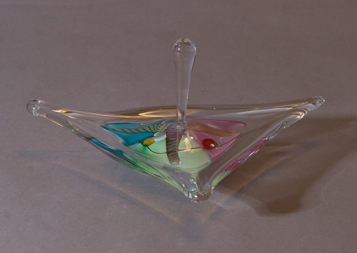Triangle Perfume Bottle - James Wilbat Glass Studio