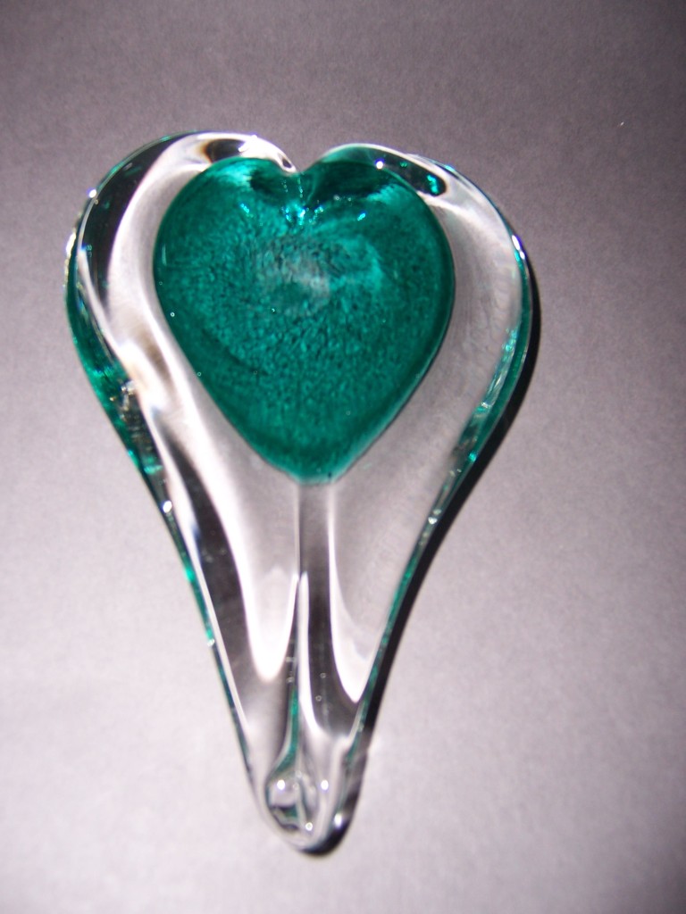 Heart Paperweight - James Wilbat Glass Studio